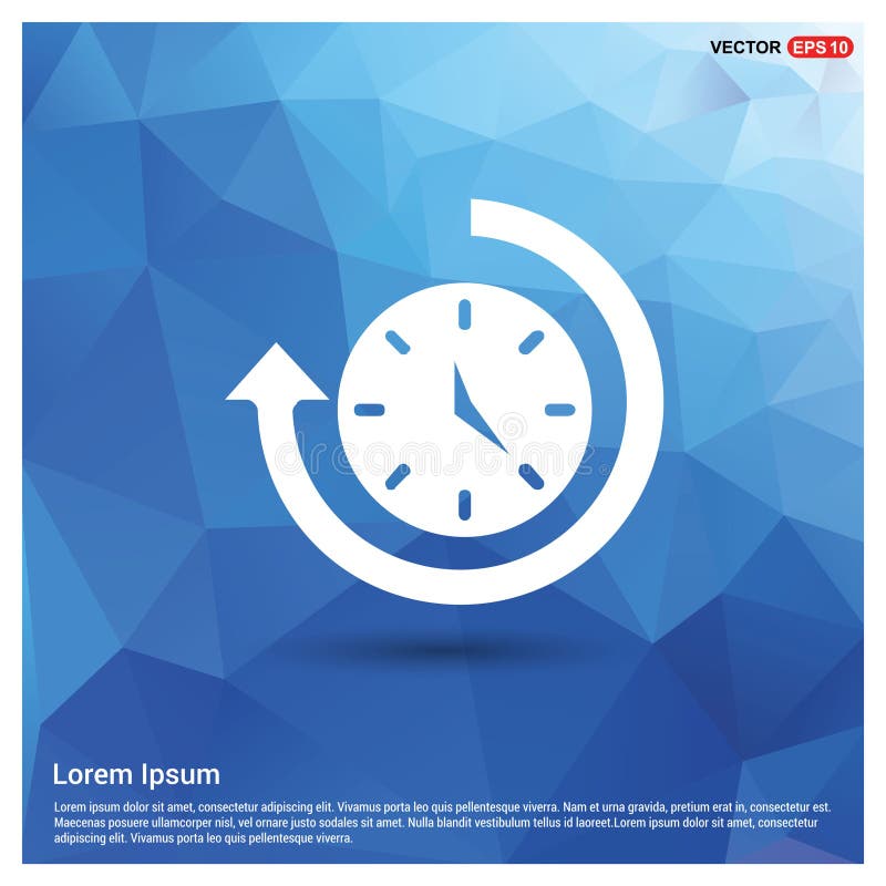 Arrow Clock Icon stock vector. Illustration of isolated - 132449510