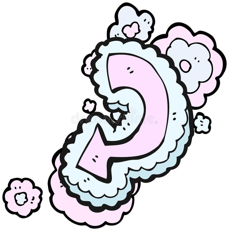 Arrow cloud cartoon stock illustration. Illustration of drawn - 22288575