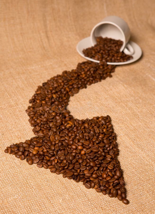 Arrow from Coffee is Out of the Cup Stock Image - Image of food, large ...