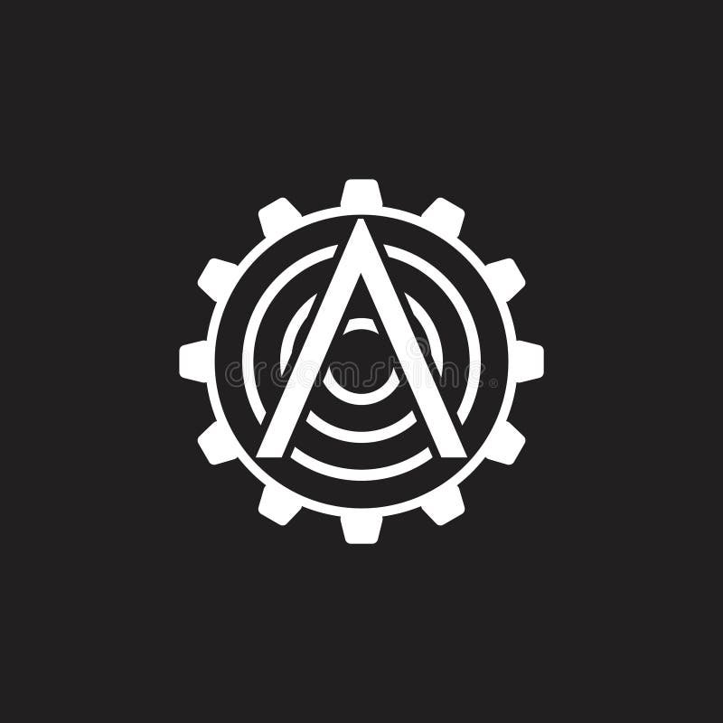 Arrow Cog Machine System Geometric Circle Logo Vector Stock Vector ...