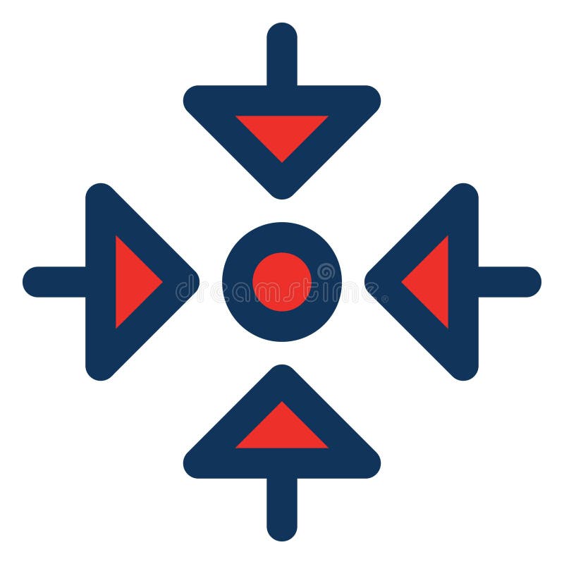 Red arrow collapse stock illustration. Illustration of concept - 34391344