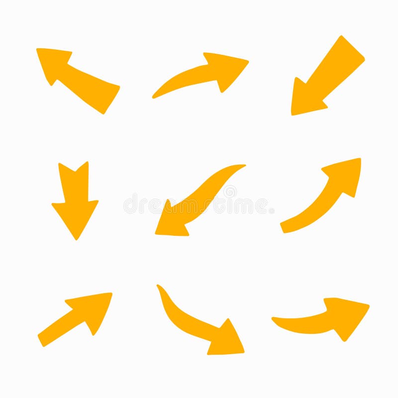 Arrow collection vector stock vector. Illustration of drawn - 302218568