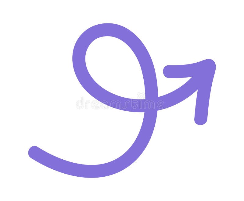 Arrow Color Doodle Pointer Symbol Stock Vector - Illustration of ...