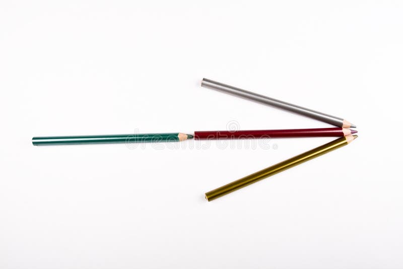Arrow of Colored Pencils stock image. Image of colours - 4672983
