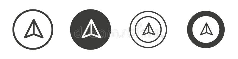 Arrow Compass Icon Simple Outline Vector Logo Stock Vector ...