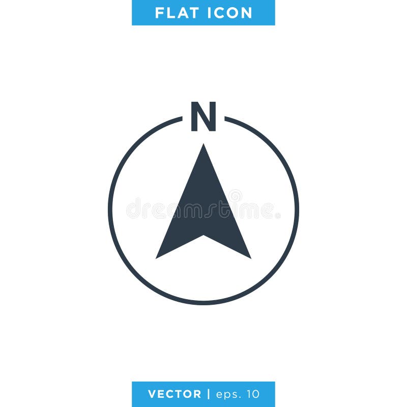 Arrow Compass Icon Vector Logo Template Stock Vector - Illustration of ...