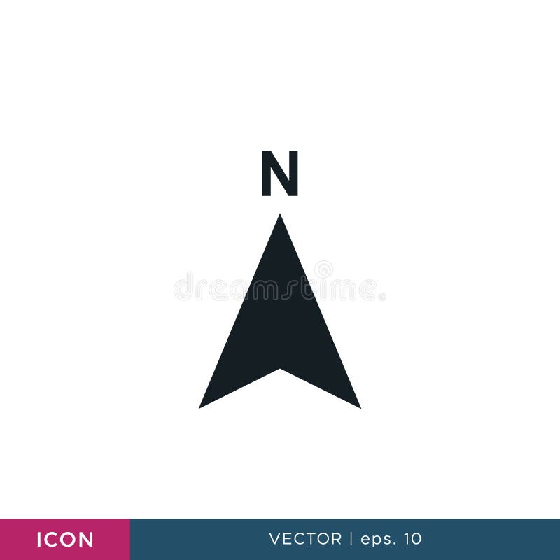 Arrow Compass Icon Vector Logo Template. North Direction Stock Vector ...