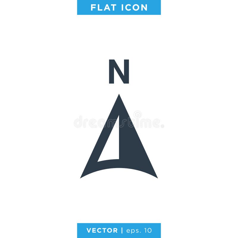 Arrow Compass Icon Vector Logo Template. North Direction Stock Vector ...