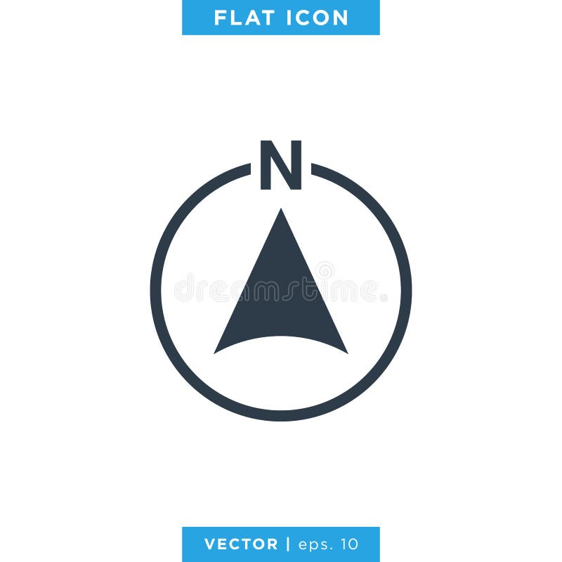 Arrow Compass Icon Vector Logo Template. North Direction Stock Vector ...