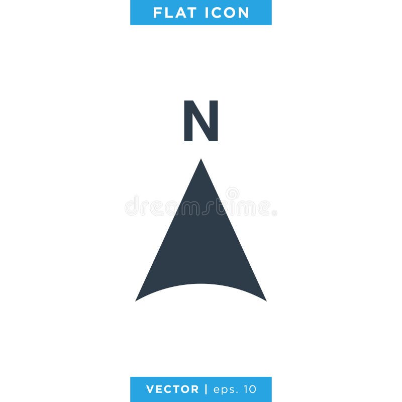 Arrow Compass Icon Vector Logo Template. North Direction Stock ...