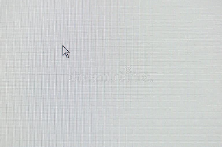 Arrow Computer Mouse Pointer on White Lcd Screen Stock Image - Image of ...