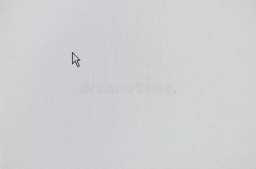 Arrow Computer Mouse Pointer on White Lcd Screen Stock Image - Image of ...
