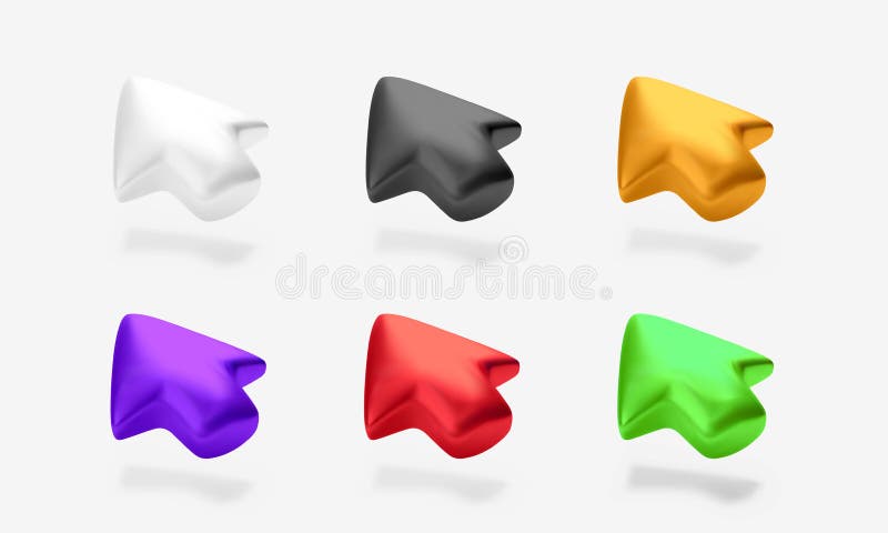 Mouse Left And Right Button Click Demonstration Set For Tutorial Active Mouse Buttons Right