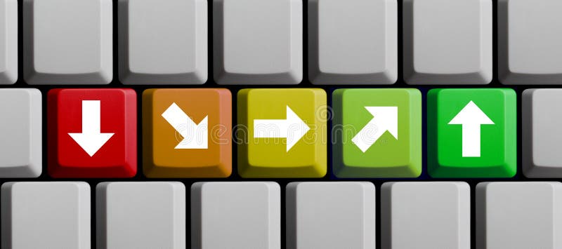 Arrow Concept on Computer Keyboard Stock Image - Image of arrows ...