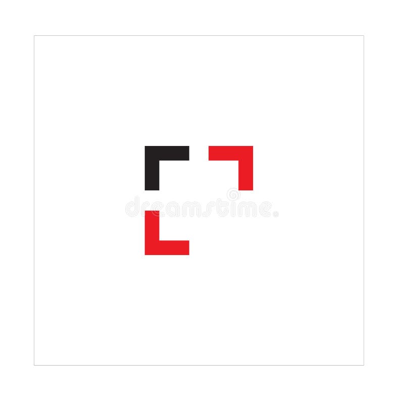 Arrow Corner Red and Black Logo Stock Vector - Illustration of design ...