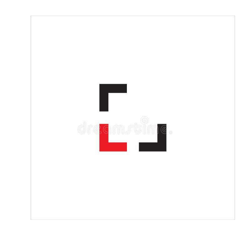 Arrow Corner Red and Black Logo Stock Vector - Illustration of circle ...