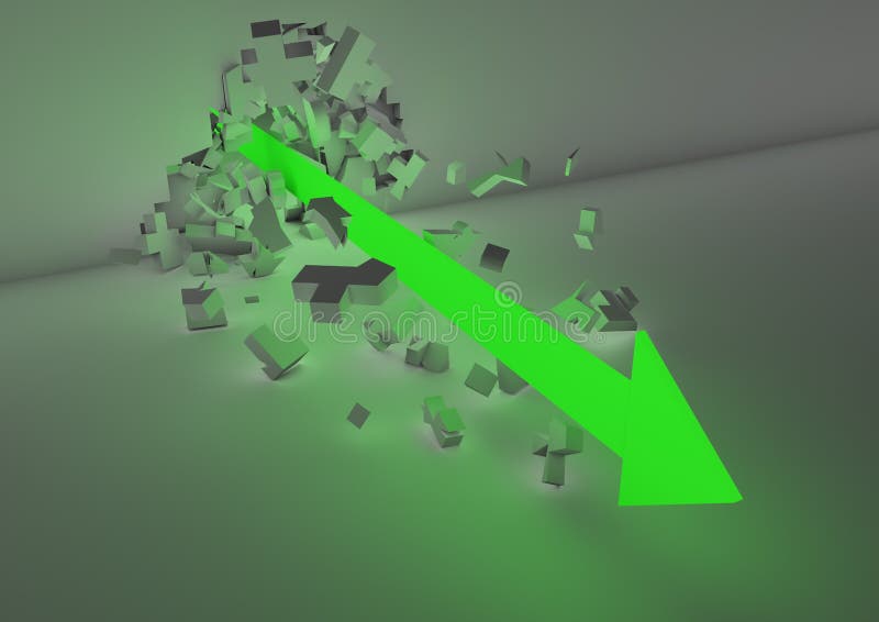 Arrow crash stock illustration. Illustration of strategy - 21427671