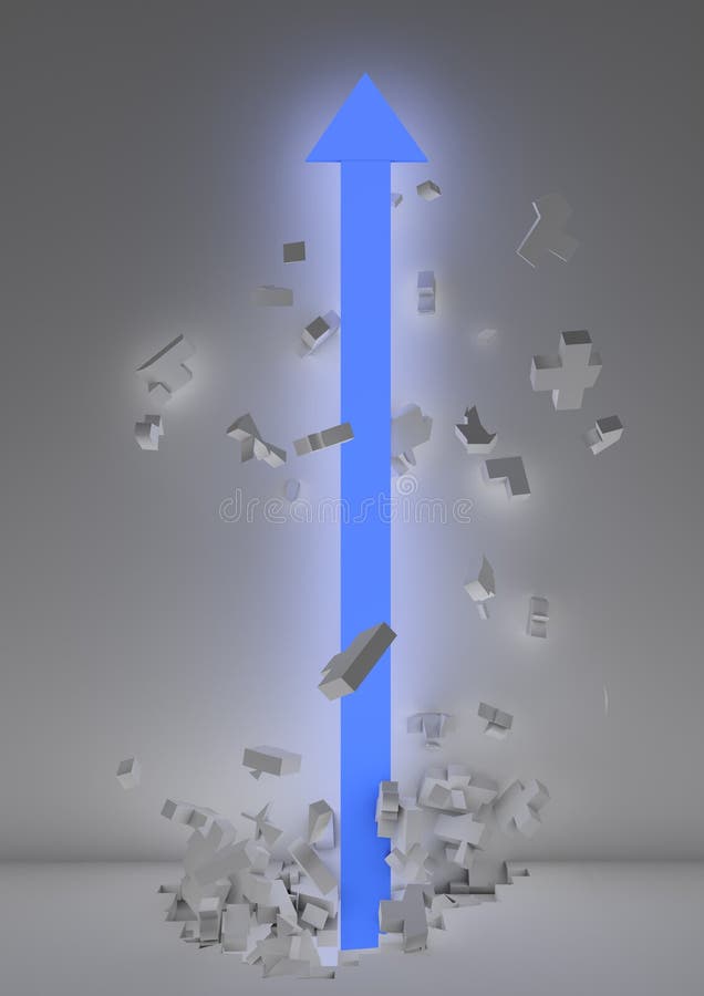 Arrow crash stock illustration. Illustration of symbol - 21427687