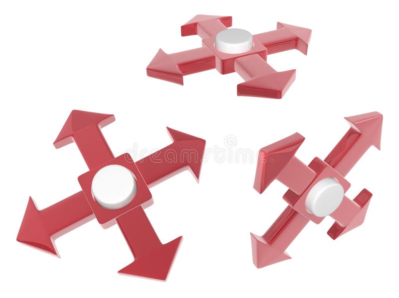 Arrow Cross White Button stock illustration. Illustration of white ...