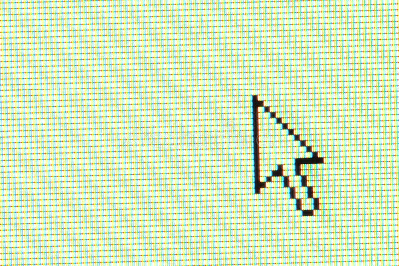 Arrow Cursor on Computer Screen Stock Illustration - Illustration of ...