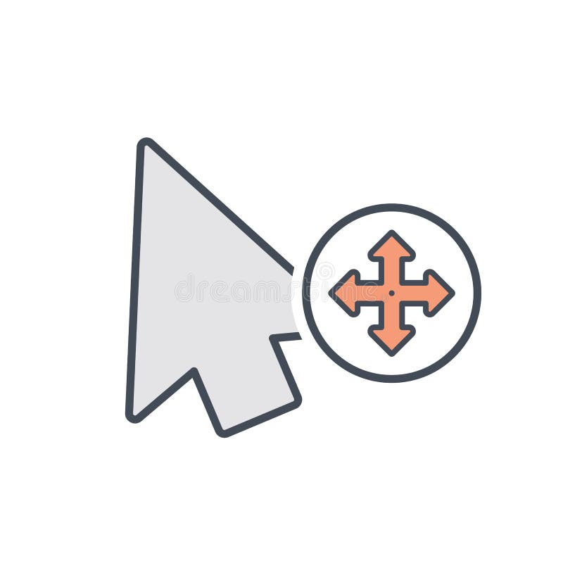 Arrow Cursor Directions Mouse Move Pointer Icon Stock Vector ... Arrow Cursor Directions Mouse Move Pointer Icon Stock Vector ...