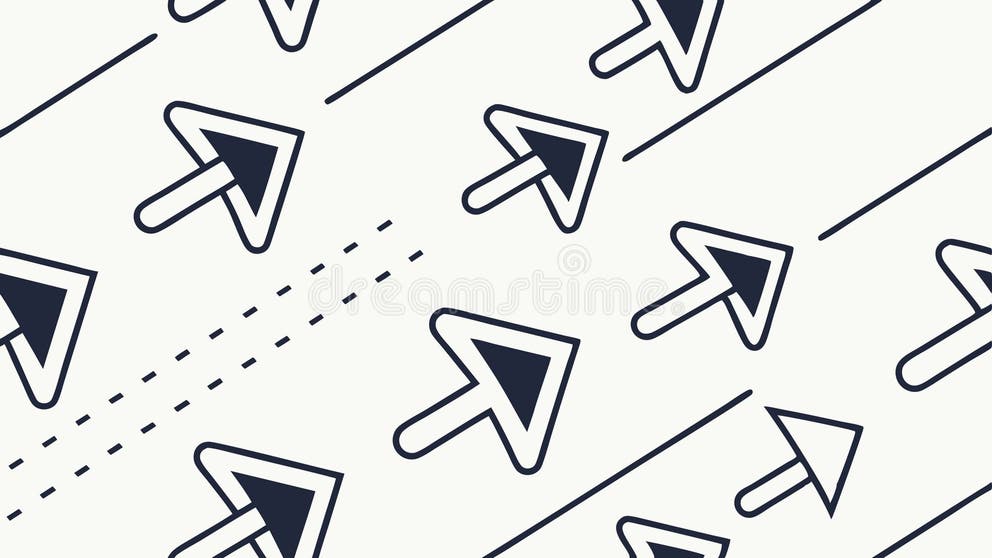 Arrow Cursor Dynamic Movement Pattern, Vector Design Generative AI Stock Vector - Illustration ...