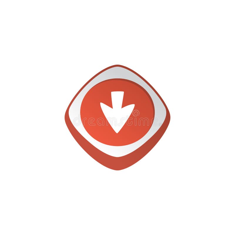 Arrow Cursor Glossy Color App Icon Button Game Asset Theme Stock Vector ...