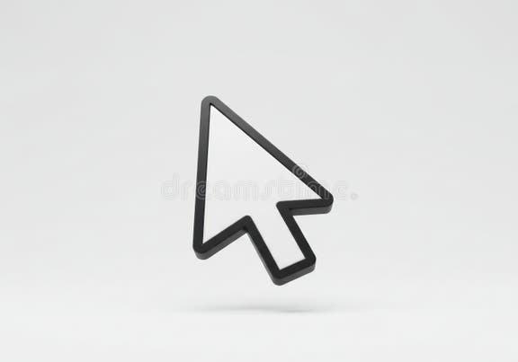 Arrow Cursor Hovering on Light Background for Web and App Design Stock ...