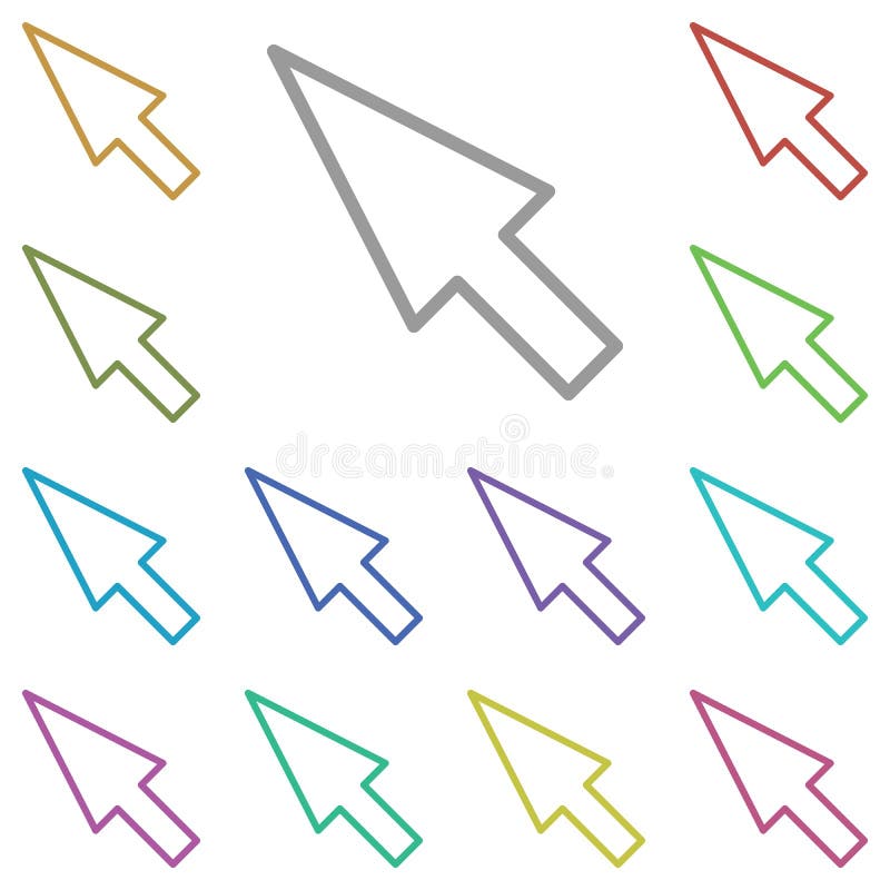 Arrow, Cursor Icon. Simple Thin Line, Outline Vector Element of Arrow Icons Set for UI and UX ...
