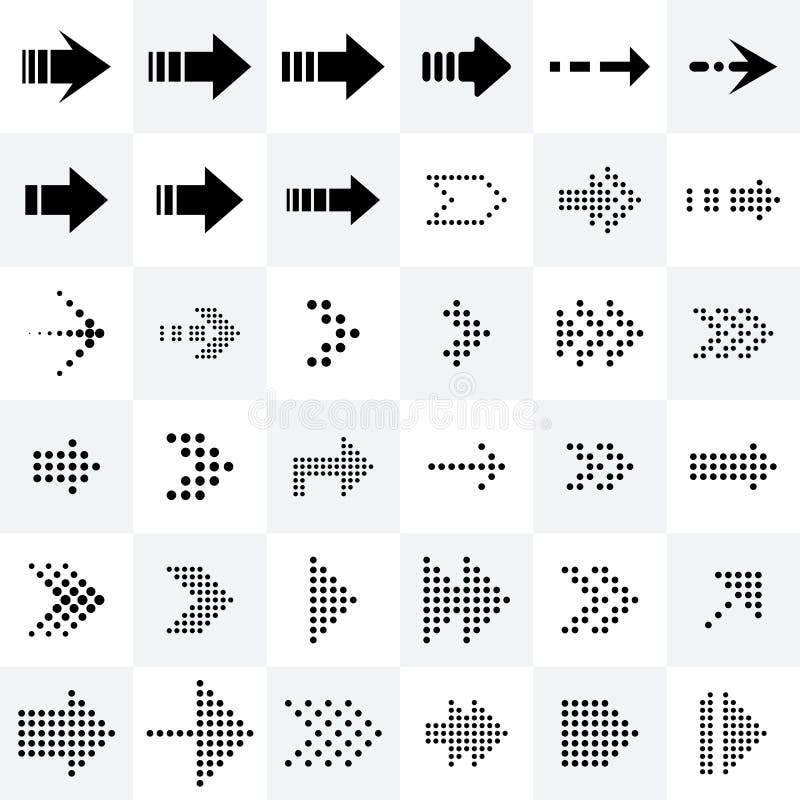 Arrow and cursor icons stock vector. Illustration of black - 235318041