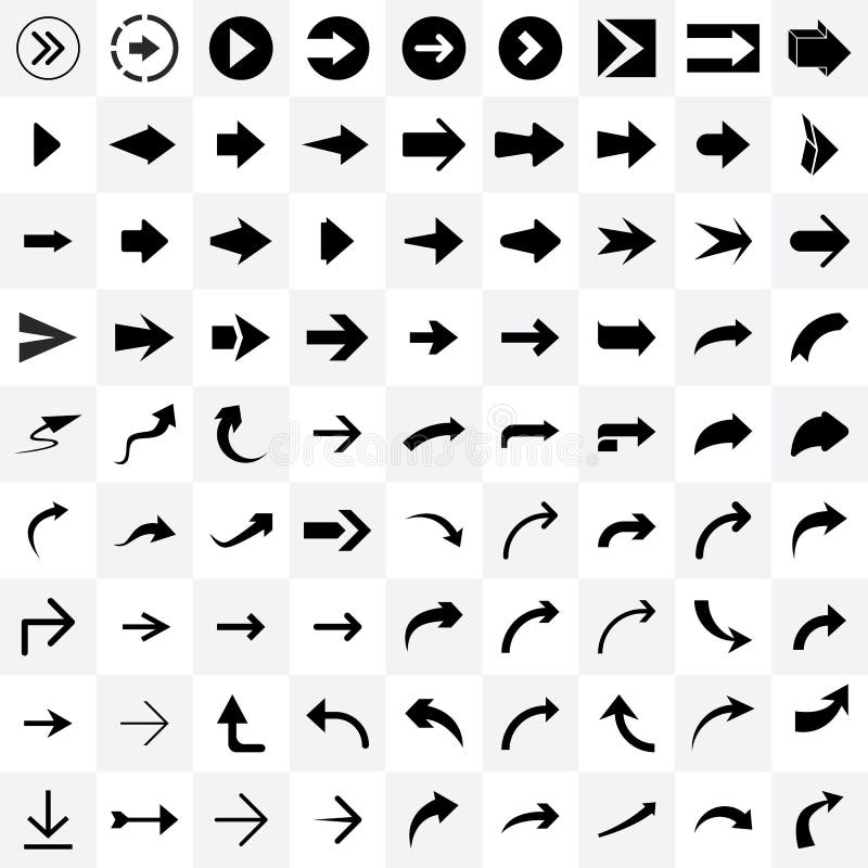 Arrow and cursor icons stock vector. Illustration of simple - 235318068