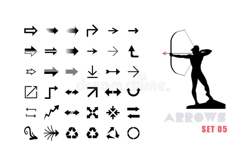 Arrow and cursor icons stock vector. Illustration of interface - 235318119