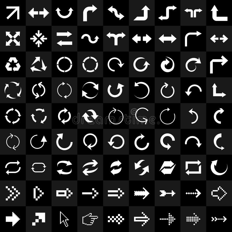 Arrow and cursor icons stock vector. Illustration of download - 235318546