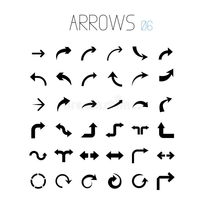 Arrow and cursor icons stock illustration. Illustration of sign - 235318627