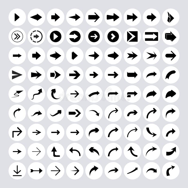 Arrow and cursor icons stock vector. Illustration of collection - 235318981