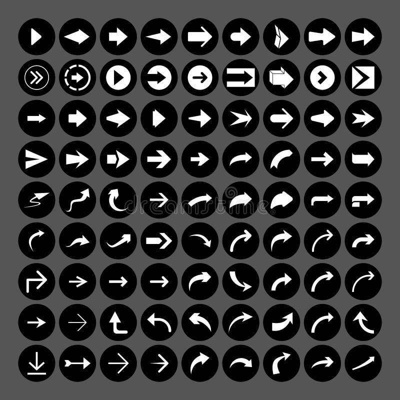 Arrow and cursor icons stock vector. Illustration of collection - 235318981