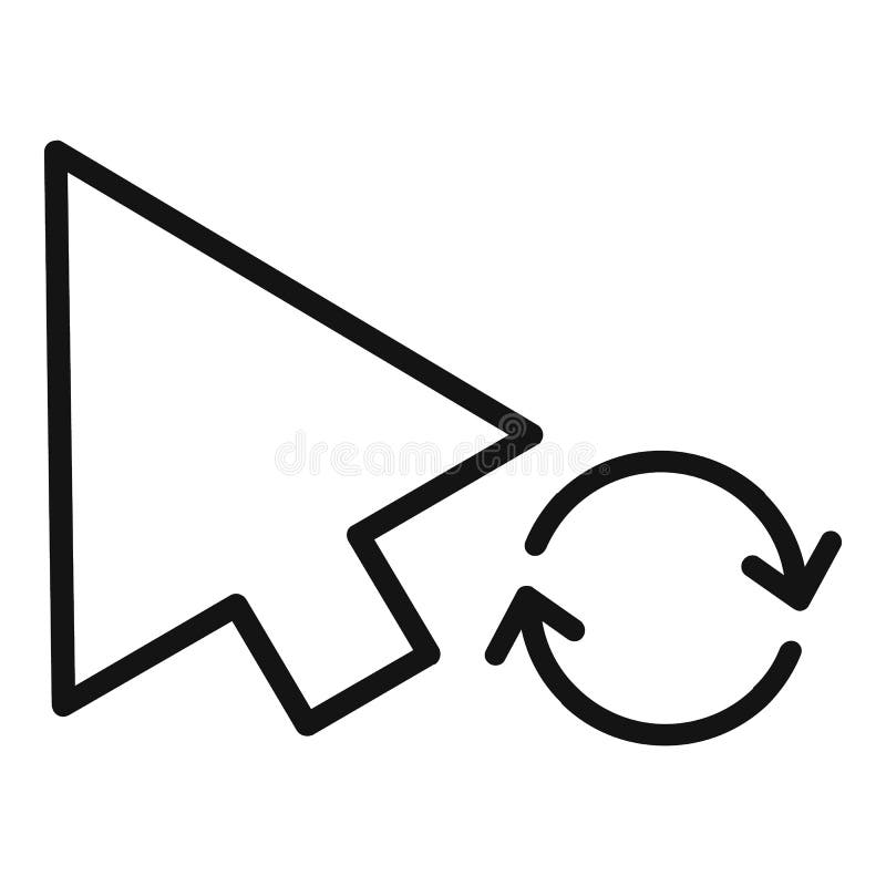 Arrow Cursor Loading Icon, Simple Black Style Stock Vector ...