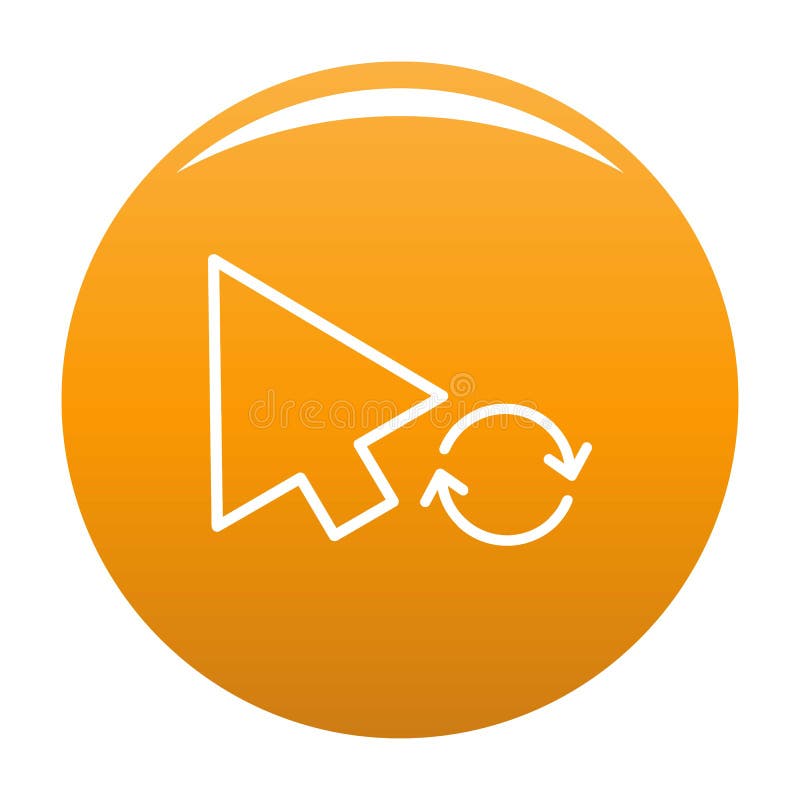 Arrow Cursor Loading Icon Vector Orange Stock Vector - Illustration of ...
