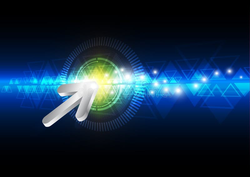 Arrow Cursor Point Hi-tech Button Stock Vector - Illustration of laser ...