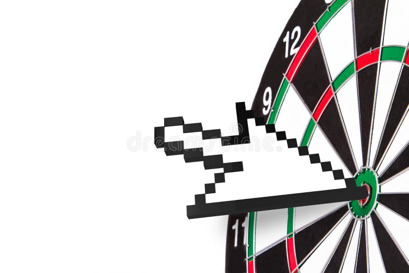 Arrow Cursor on Target stock illustration. Illustration of cursor ...