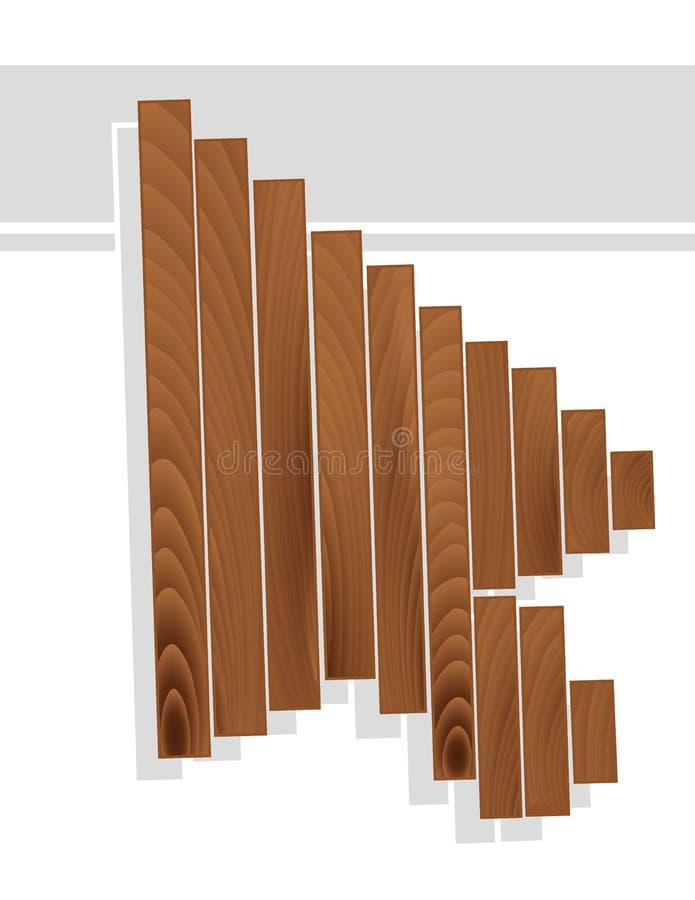 Arrow Cursor in Wood Grain Texture Style Stock Vector - Illustration of ...