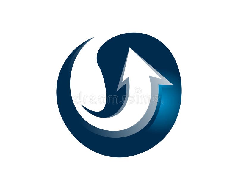 Arrow Curve Logo Icon Template Stock Vector - Illustration of button ...