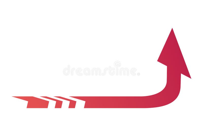 Arrow with Curve Up Isolated Icon Stock Vector - Illustration of ...