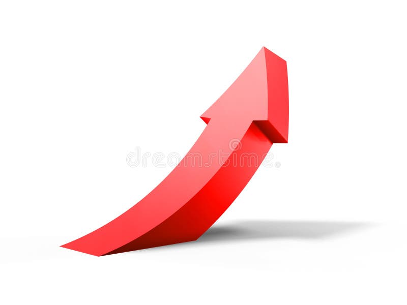 Arrow curve up stock illustration. Illustration of abstract - 40980614