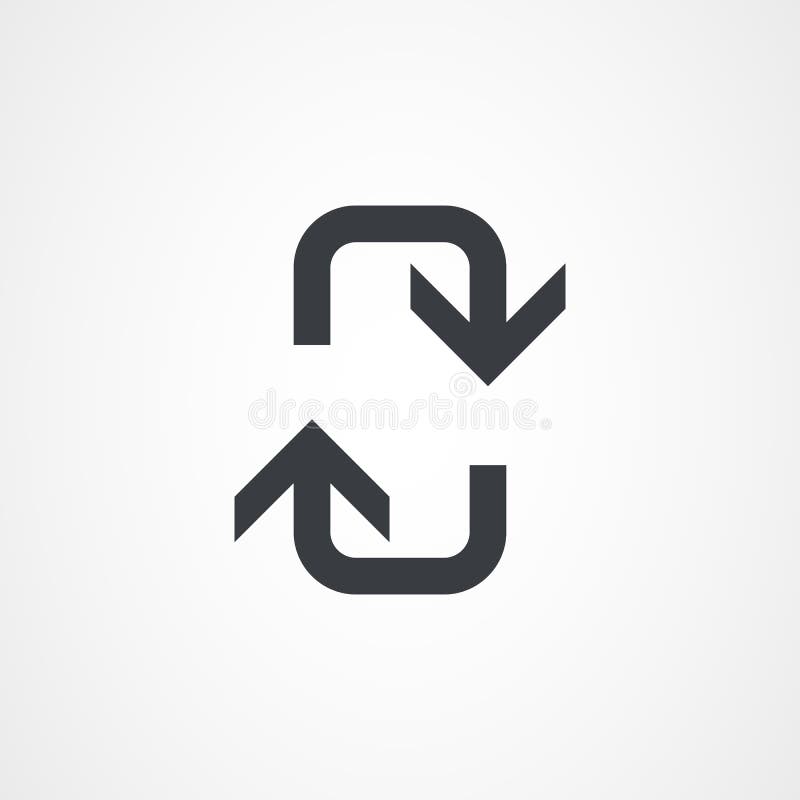 Arrow Curves Forming an Oval Shape, Arrow Icon Stock Illustration ...