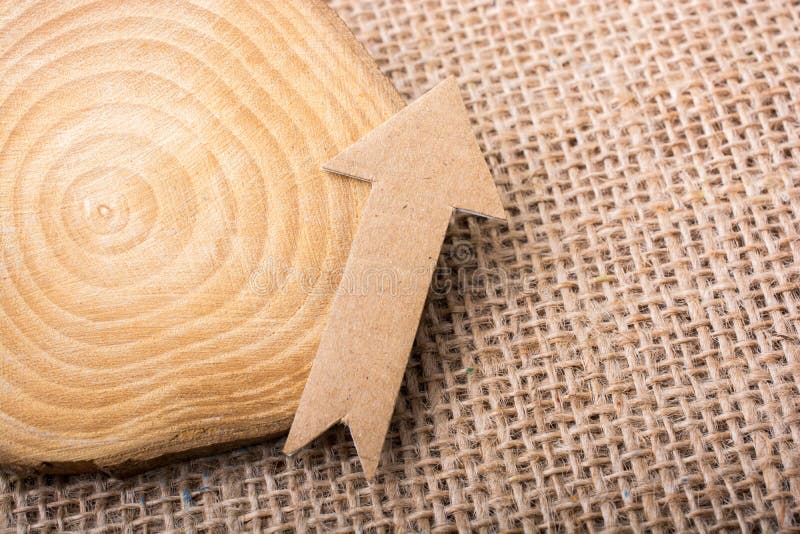 Arrow Cut Out of Brown Paper Stock Image - Image of concept, protect ...