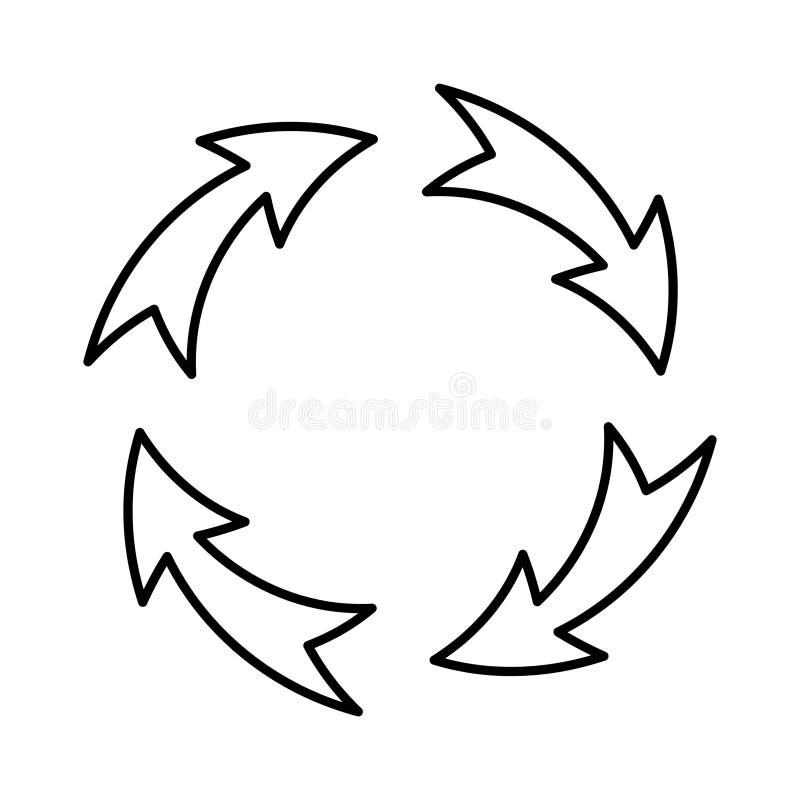 Arrow Cycle Icon. Circular Flow Symbol. Continuous Loop Design. Simple ...