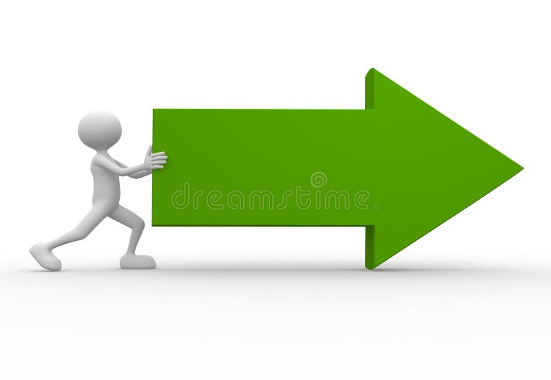 Arrow stock illustration. Illustration of human, push - 32021840