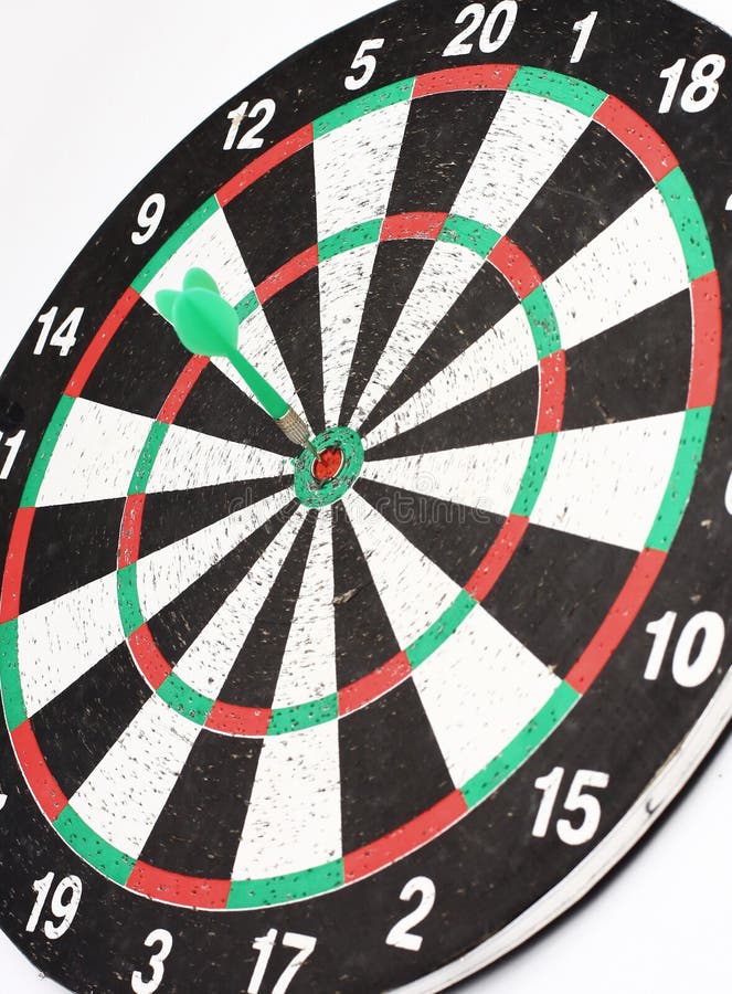 Arrow Dart Hitting the Center of the Target Dart Board Stock Photo ...