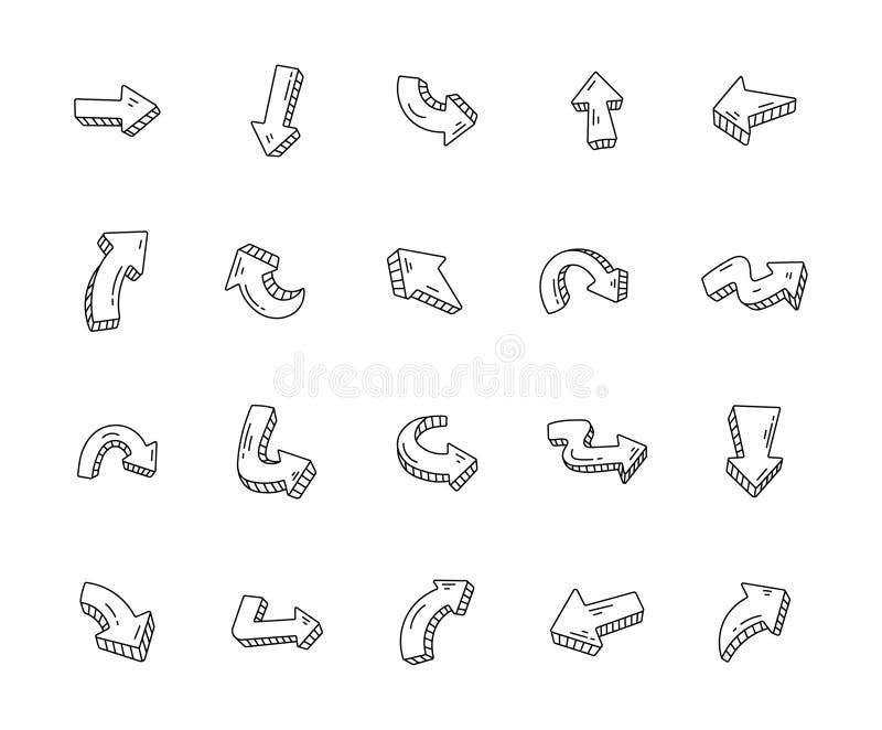 Arrow Decorative Outline Line Art Set Stock Illustrations – 3,369 Arrow Decorative Outline Line ...